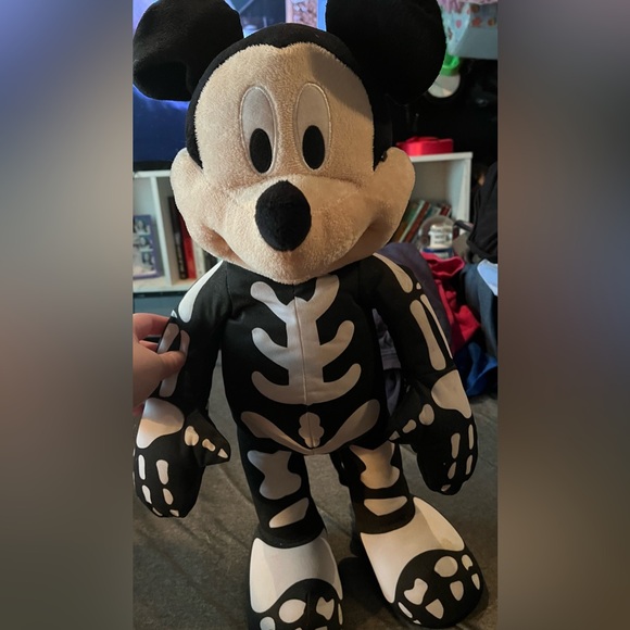Toys | Disney Mickey Mouse Skeleton Halloween 22 Inch Standing Plush ...